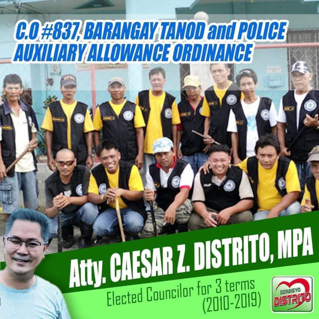 C.O. #837 – Barangay Tanod & Police Auxiliary Allowance Ordinance ...